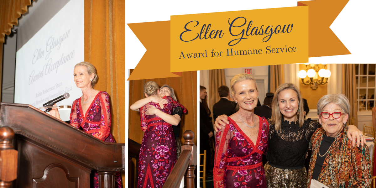 Presentation of the Ellen Glasgow Award for Humane Service to Robin ...